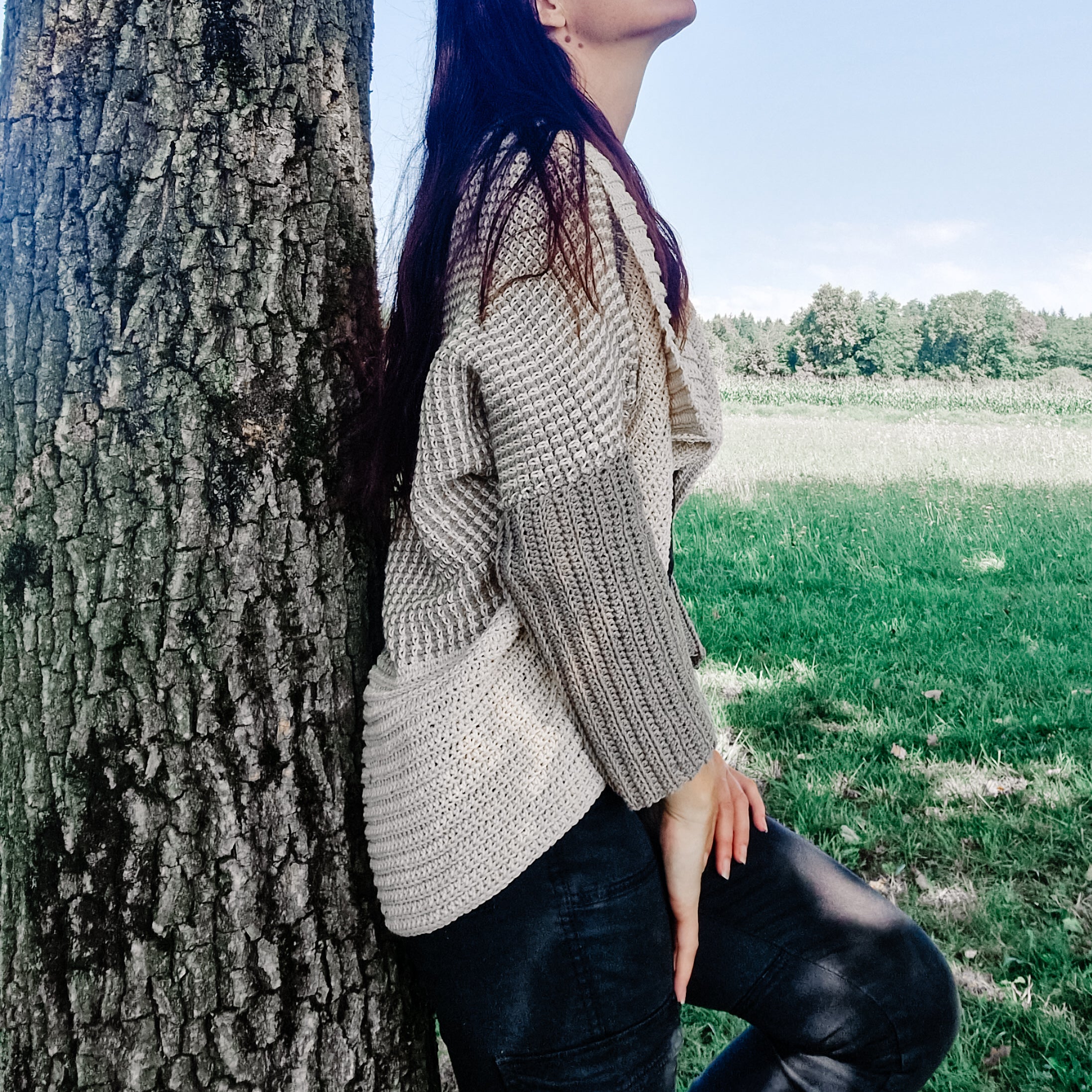 Two Way Cloud Cardigan | Crochet Pattern by Loops Only