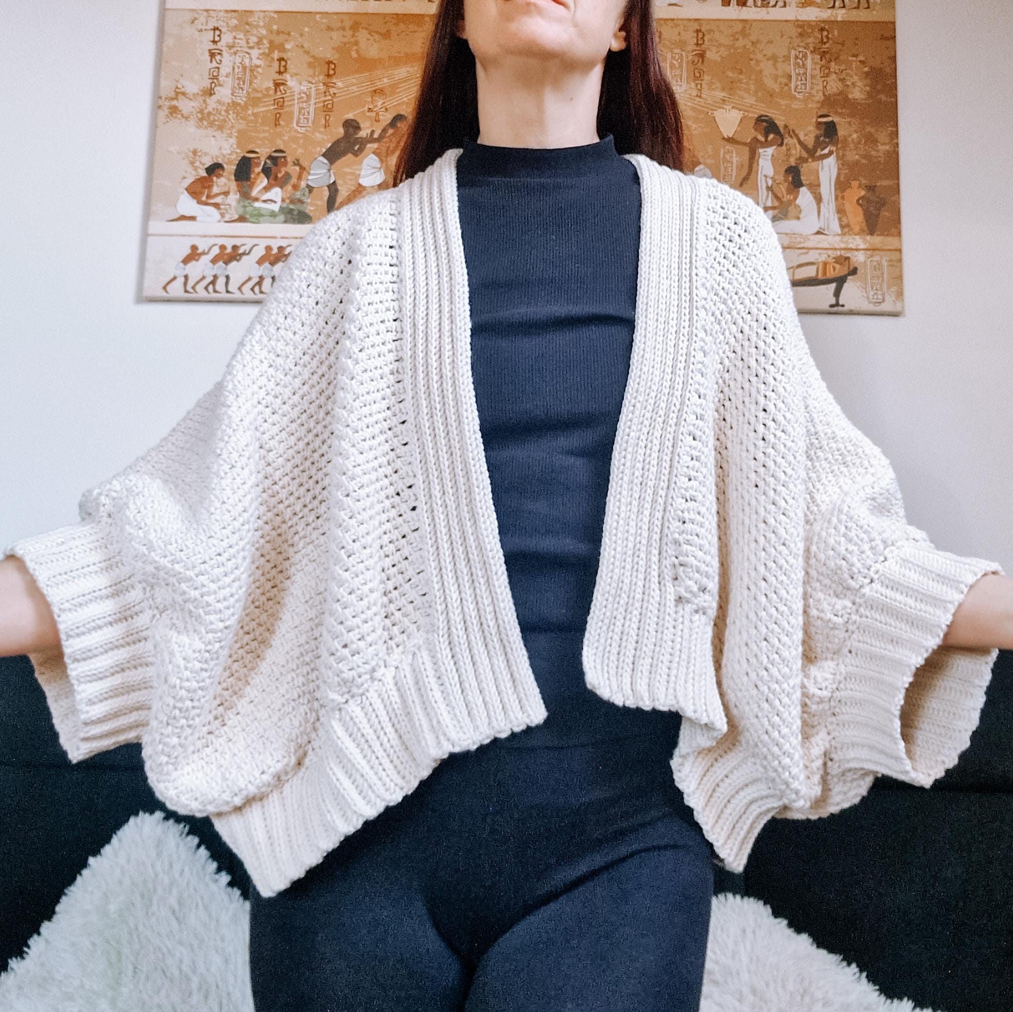 Cloud Cocoon Cardigan | Crochet Pattern by Loops Only