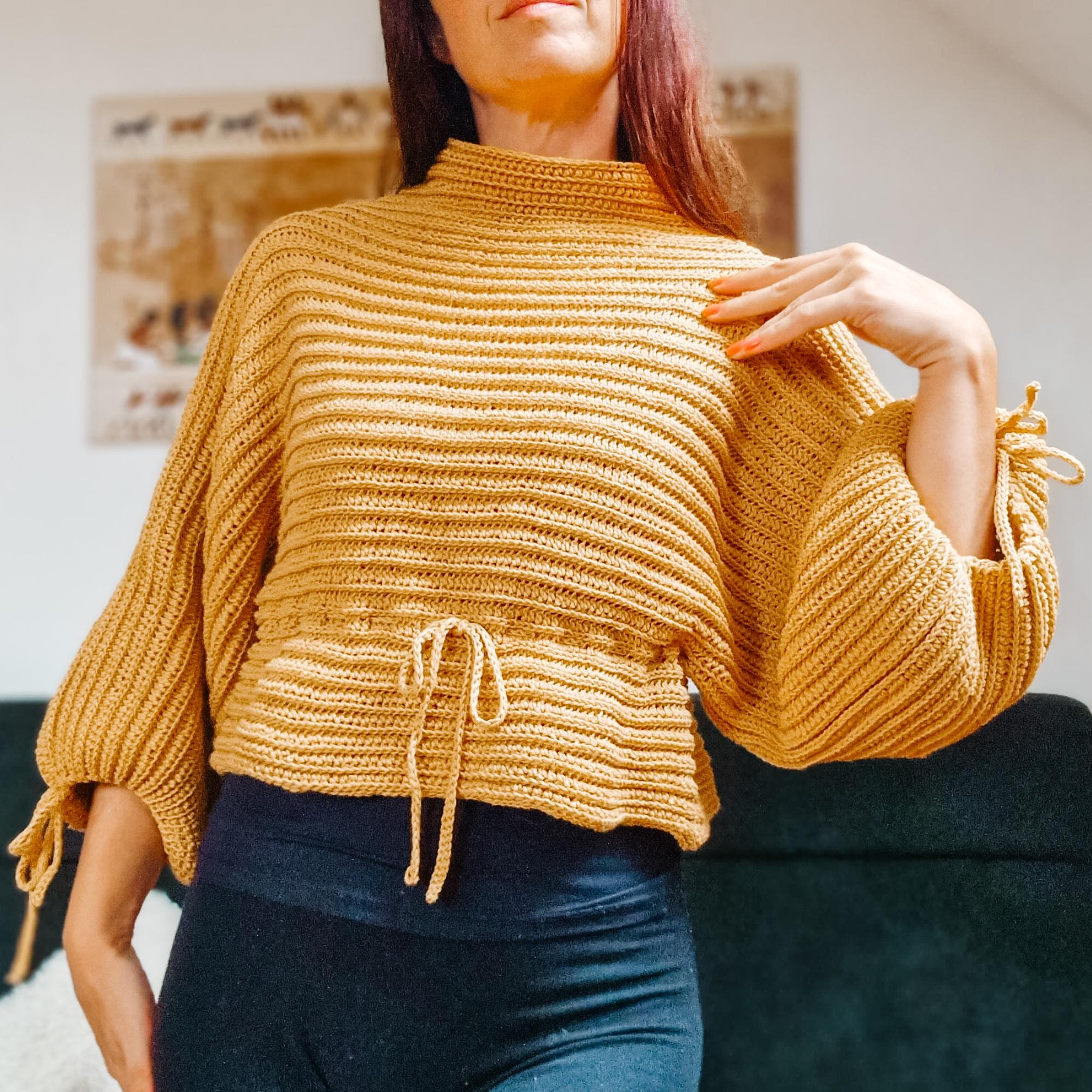 Cozy Weave Sweater | Crochet Pattern by Loops Only